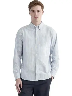 Everlane Slim Oxford Shirt Summer Sky Stripe | Standard